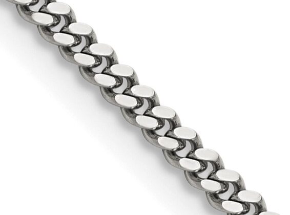 Stainless Steel 3mm Curb Link 24 inch Chain – Parkville Jewelers